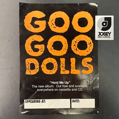 Goo Goo Dolls - Hold Me Up - Vintage Concert / Promo Poster (1990 ...