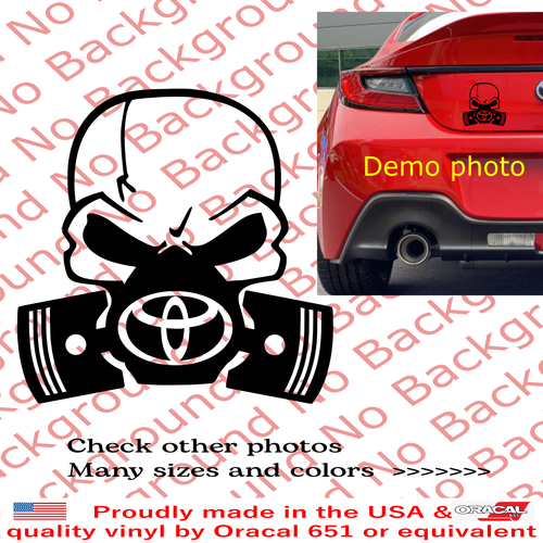 Skull Mask Vinyl Die Cut Decal for Toyota 86 Supra Window Fender Bumper ...