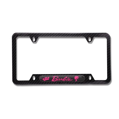 License Plate Frame Carbon Fiber Car Barbie | eBay
