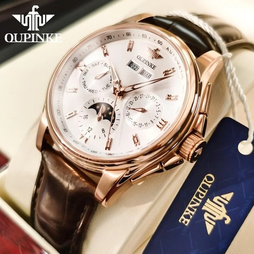 Automatic Mechanical Waterproof Watch Moon Phase Luxury Dial Men's Men ...