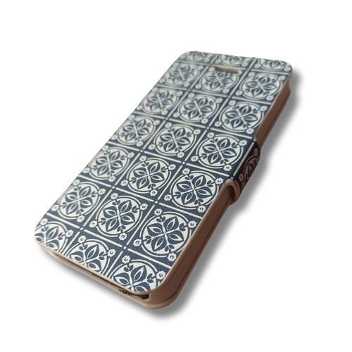 ETUI FOLIO ROSACE FLEUR POUR APPLE IPHONE 5 5S SE 2016 BLEU ...