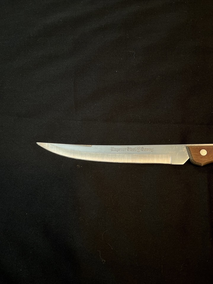 Vintage Emperor Steel Savoy Japanese Steak Knife Wood Handle 3 Rivet 6 ...