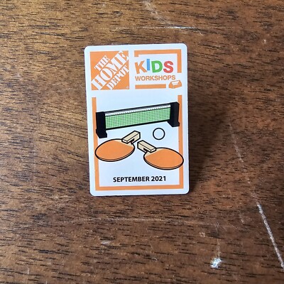 NEW SEPTEMBER 2021 Home Depot Kids Workshop Pin (TABLE TENNIS) | eBay