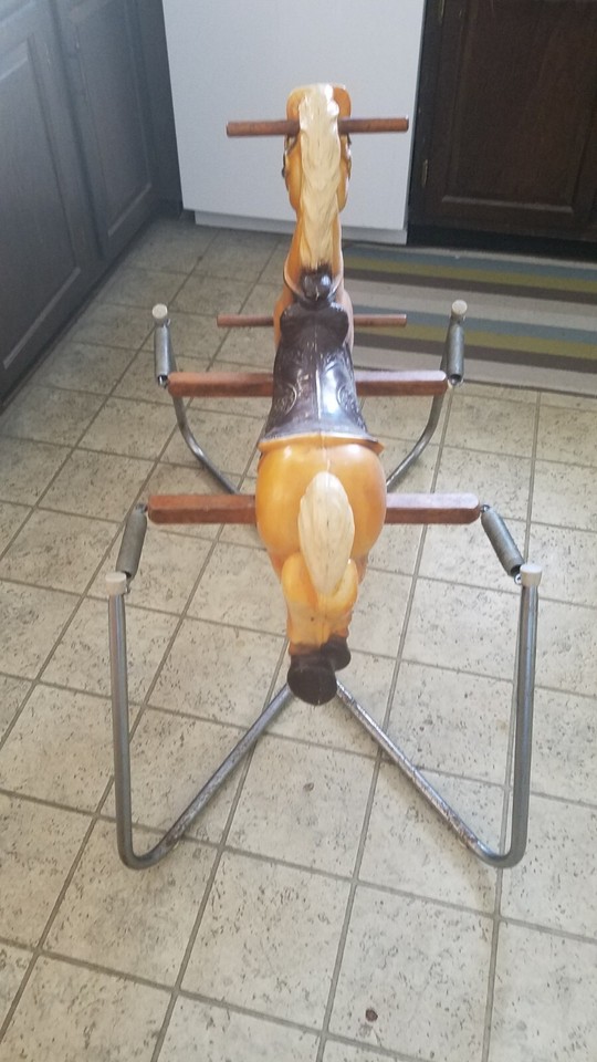 Vintage Plastic Rocking Horse w/ Metal Springes and Frame | eBay