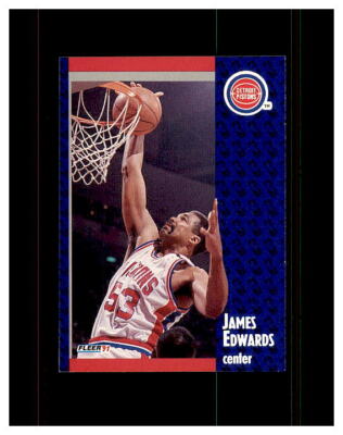 1991-92 Fleer Detroit Pistons Basketball Card #60 James Edwards | eBay
