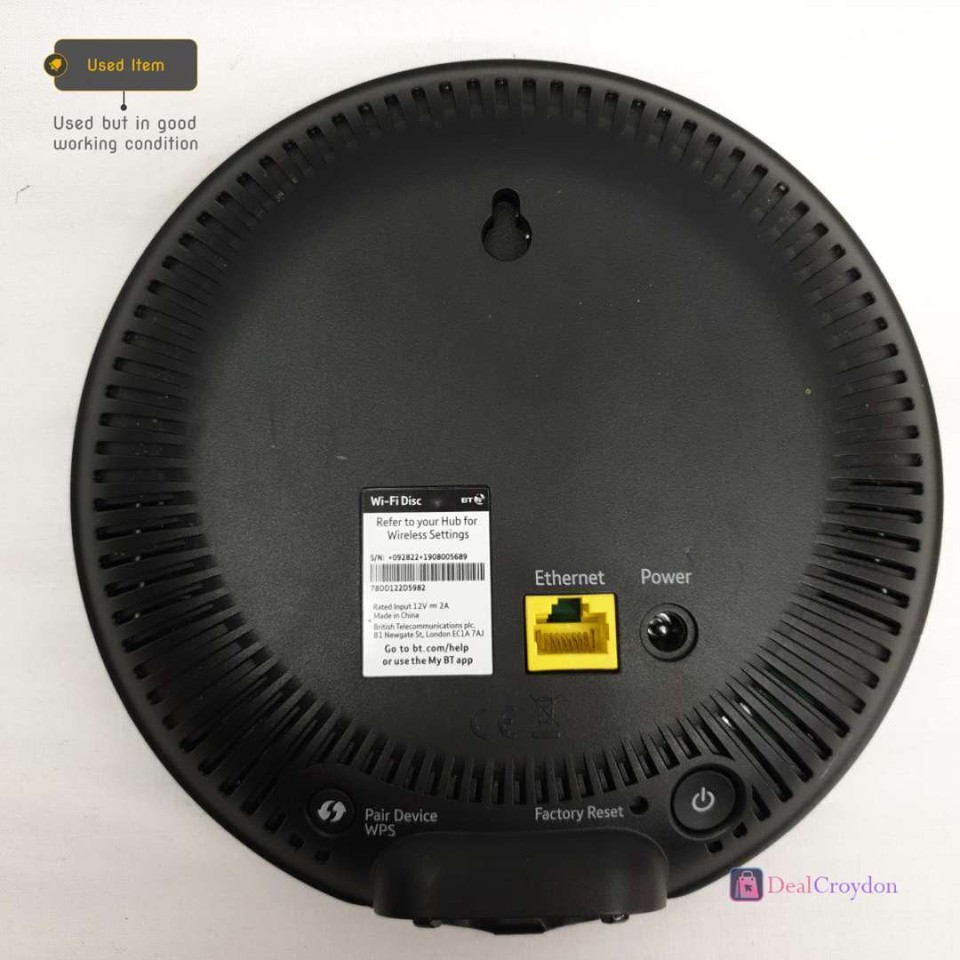 BT WIFI DISC ADD-ON FOR WHOLE HOME WIFI EXTENDER BLACK NO LEGS NO PSU ...