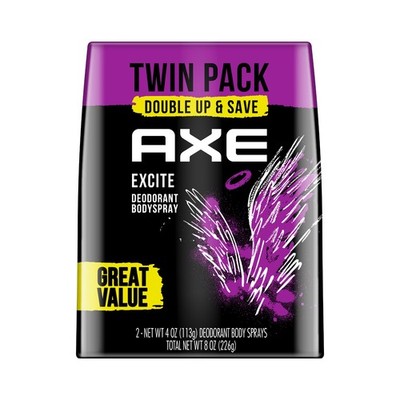 Axe Excite Body Spray for Men, 4.0 Oz, (2 Pack) | eBay