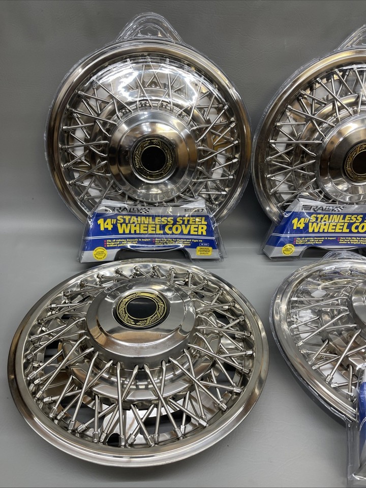 Rally Wire Wheel Cover Hub Cap 14 Inch Set of 4 (Read) | eBay