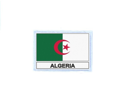Patch badge iron on glue flag country DZ algeria | eBay