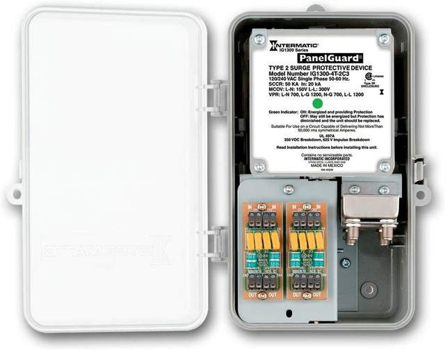 Intermatic Ig1300-4t-2c3 Type 2 Whole House Surge Protection Device ...