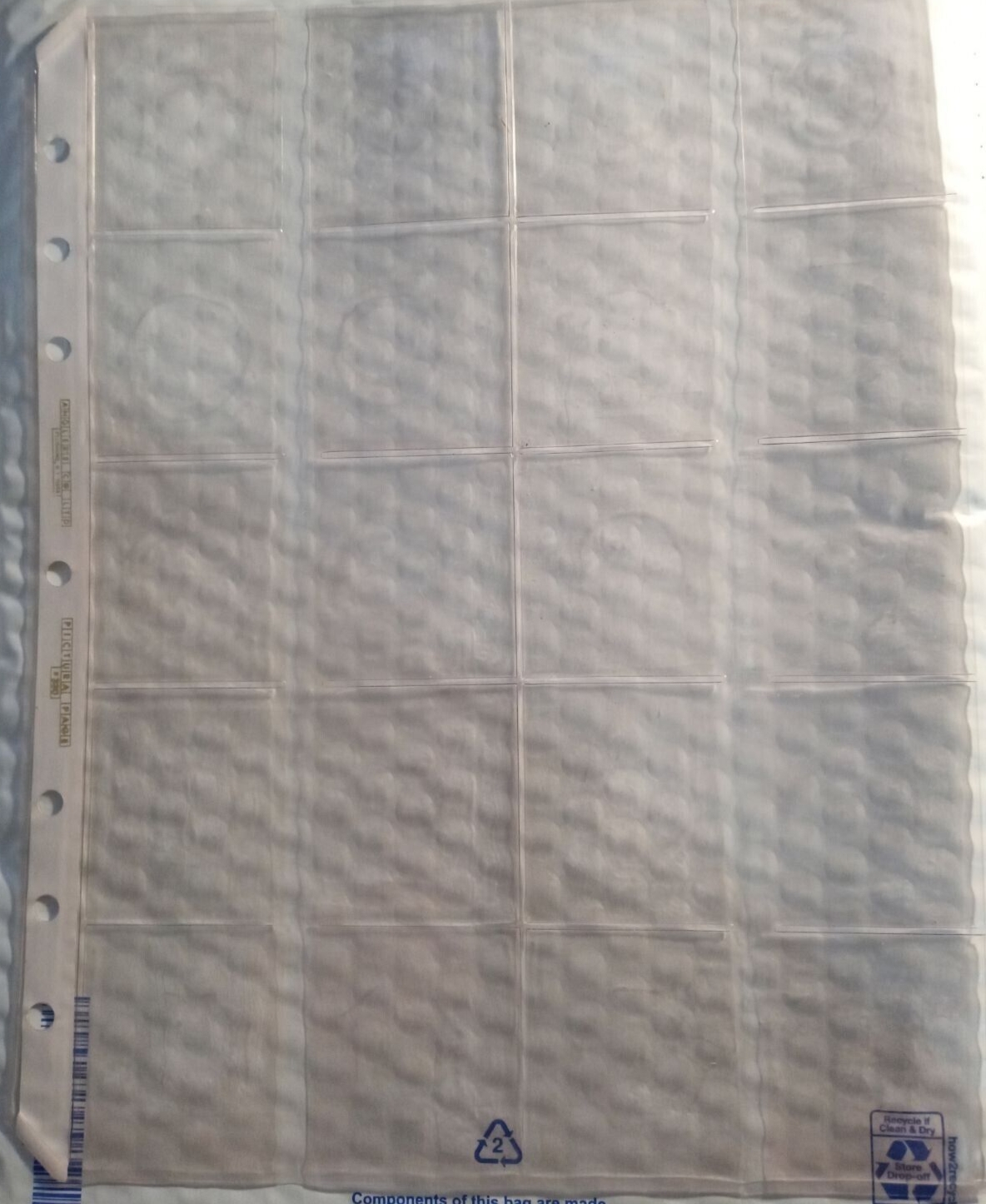 Lot of 10 -ANGLER's- 20-Pocket SIDE LOAD REINF. Pages for 2 X 2 coin ...