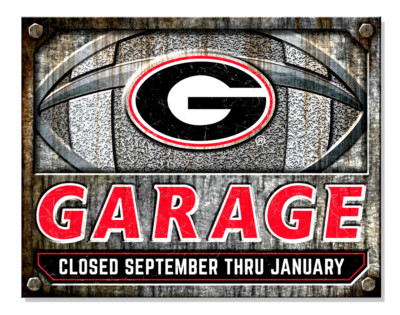 GEORGIA BULLDOGS GARAGE Poster-Style Distressed Metal Sign #1 - NEW* | eBay