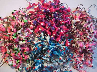 50 NEW 1/8 OZ. LEAD HEAD JIG HEADS WALLEYE assorted mix JIGS | eBay