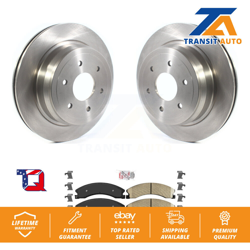 Rear Disc Brake Rotors And Ceramic Pads Kit For 2016-2022 Nissan TITAN ...