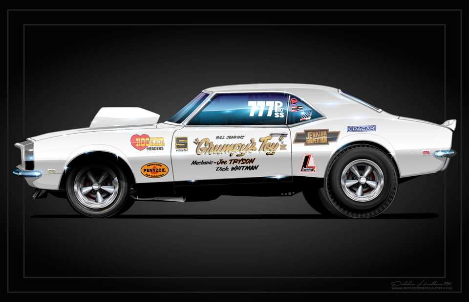 Bill Jenkins Championship 1968 Camaro Pro Stock 28X18" Poster 123 | eBay
