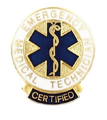 Certified EMT Lapel Pin Emergency Medical Technician Graduation Pins ...