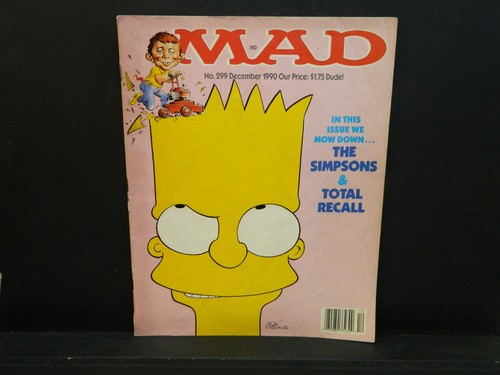 MAD Magazine Mowing Down the Simpsons and Total Recall #299 DEC 1990 | eBay