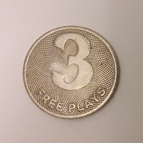 Vintage 3 Free Plays Amusement Pinball Game Trade Token 23mm | eBay