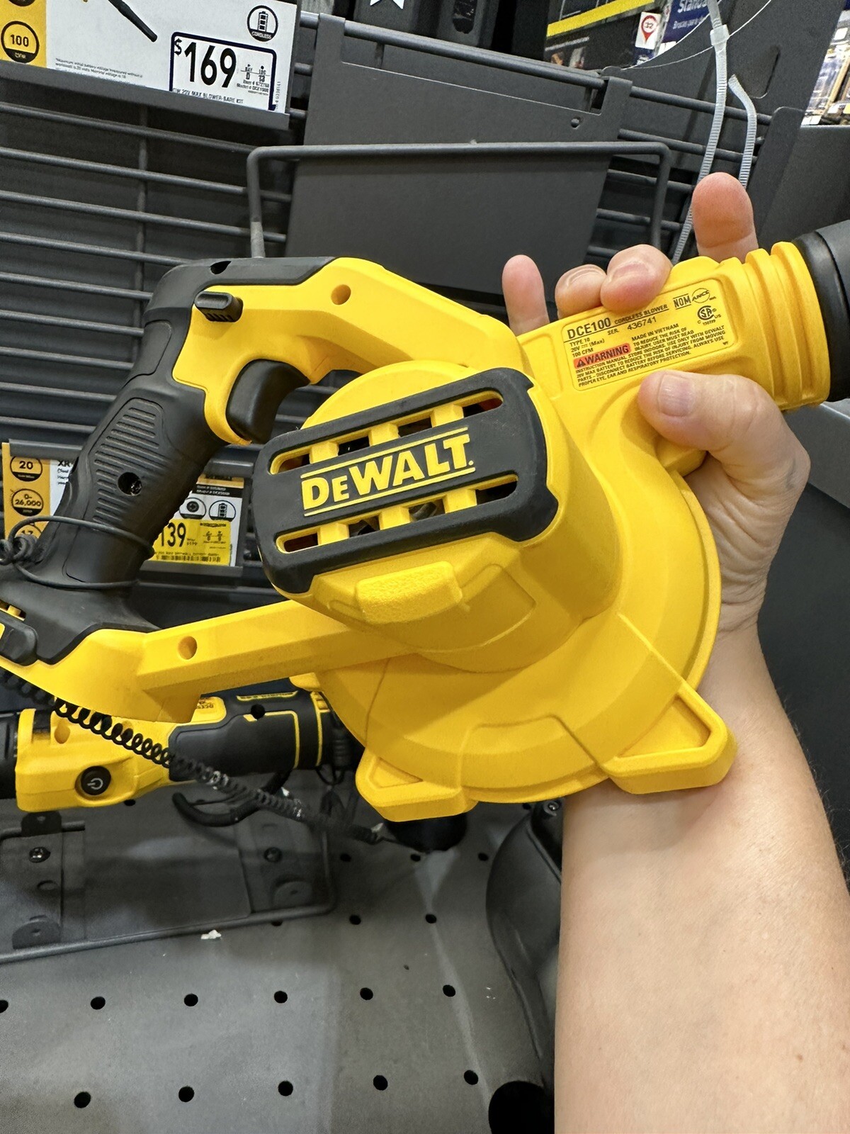 DEWALT DCE100B 20V Handheld Leaf Blower - Yellow for sale online | eBay