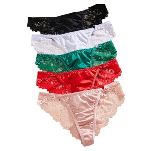 Briefs Silky Knickers All Seasons Daily Low Waist Nylon Satin Seamless ...