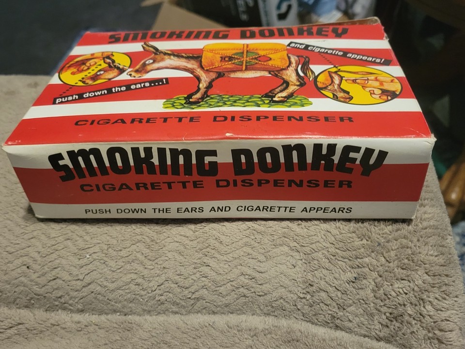 Vintage Smoking Donkey Cigarette Dispenser in Original Box | eBay
