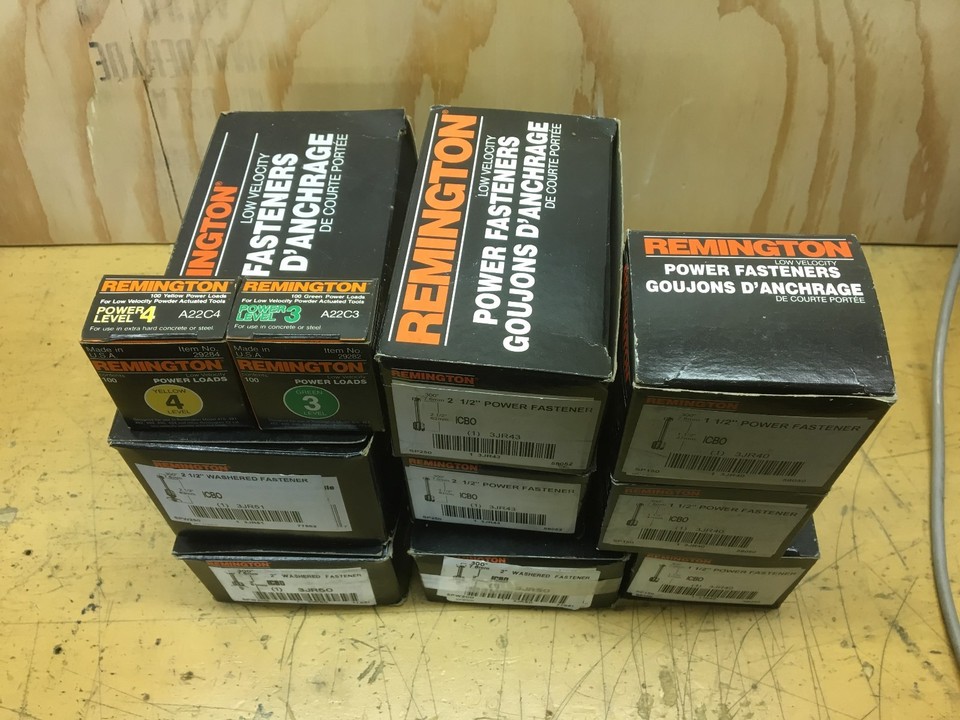 LOT!! 10 boxes of Remington Power Fasteners and power loads FREE ...