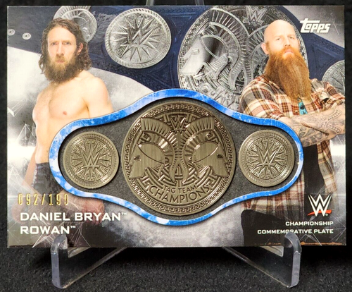 2019 WWE Topps Daniel Bryan / Rowan Tag Championship Commemorative Plate /199 | eBay