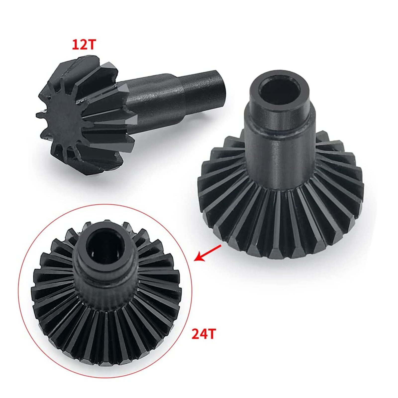 Steel Differential 24T/12T Diff Gear For 1/18Th TRX4-M Front Rear Axles ...