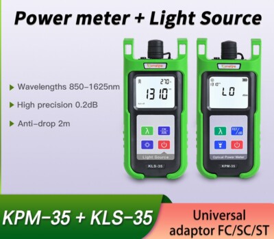 Fiber Optic Power Meter KPM-35 With 7 Wavelengths, FTTH SM Light Source ...