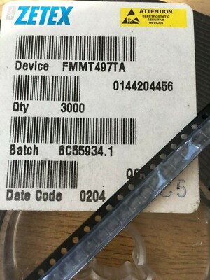 ZETEX FMMT497 NPN Transistor, 500 mA, 300 V SOT-23 20 PIECES Z2937 | eBay