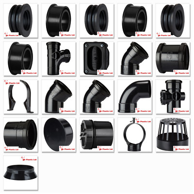 Polypipe 82mm / 3" Push Fit Soil and Vent Fittings in Black | eBay UK