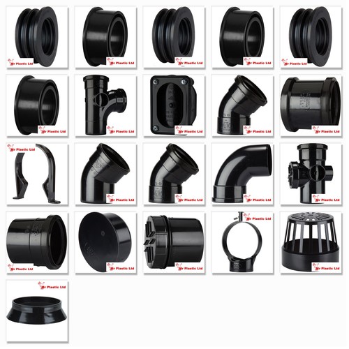 Polypipe 82mm / 3" Push Fit Soil and Vent Fittings in Black | eBay UK
