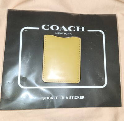 Coach Leather Phone Pocket Sticker 23727 ID Card Money Holder Slip ...
