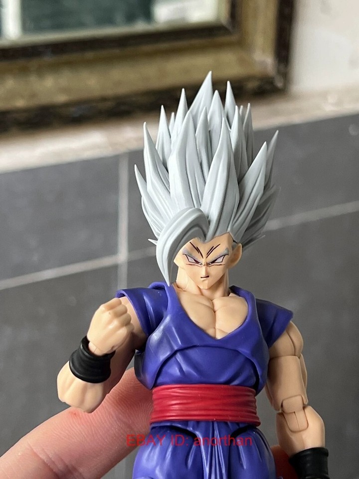 Custom 1/12 Scale SHF Beast Gohan White Hair PVC Head Sculpt ...
