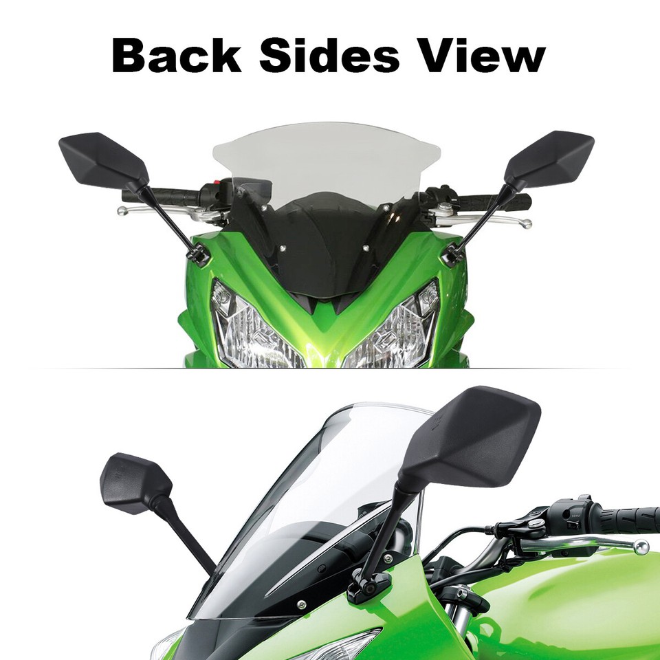 Black Side Rear View Mirrors For Kawasaki Ninja 650 EX650 2009-2016 | eBay