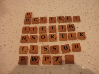 Scrabble Deluxe Original Wooden A - Z Letter Tiles Choose Your Exact ...