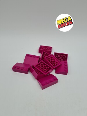 LEGO LOT 10 X ROOF TILE 3X4 25° BR RED VIOLET REF 3297 / 4599548 *NEUF ...