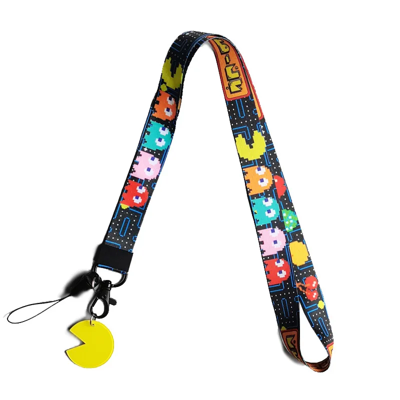 Retro Pacman Inspired Lanyard Card Case ID Holder Credit Card Holder ...