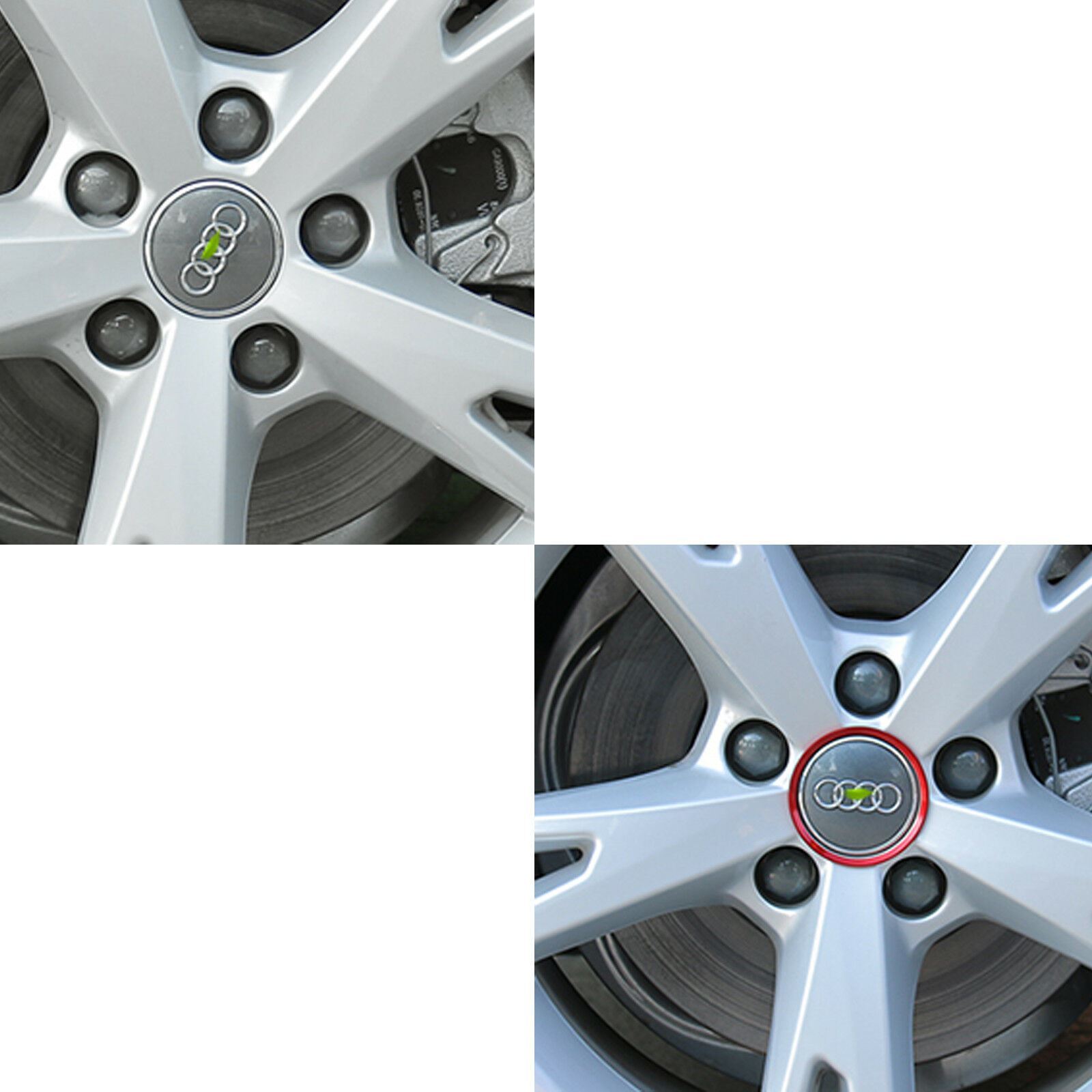 Aluminum Alloy Red Car Wheel Rim Center Cap Hub Rings Cover For Audi A3 ...