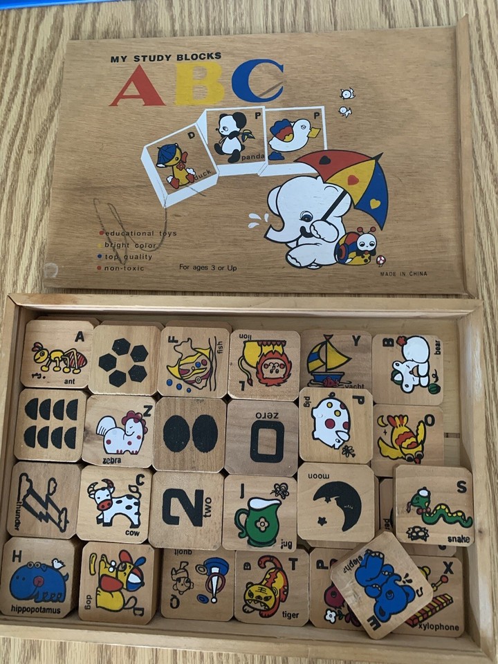 My Study Blocks ABC Wooden Set | eBay