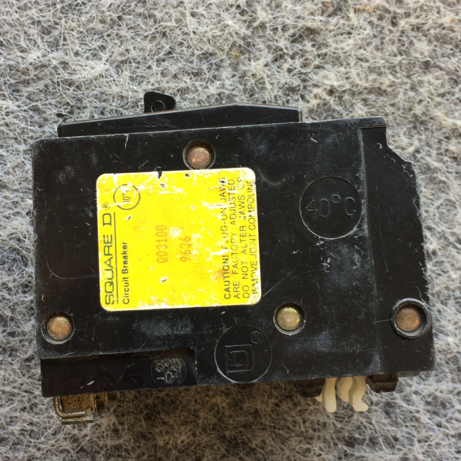 SQUARE D QO3100 3 POLE 100AMP PLUG IN CIRCUIT BREAKER 240VOLT 10KA ...