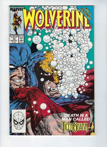 Wolverine # 19 Tiger Shark Acts of Vengeance John Byrne cover Dec 1989 ...