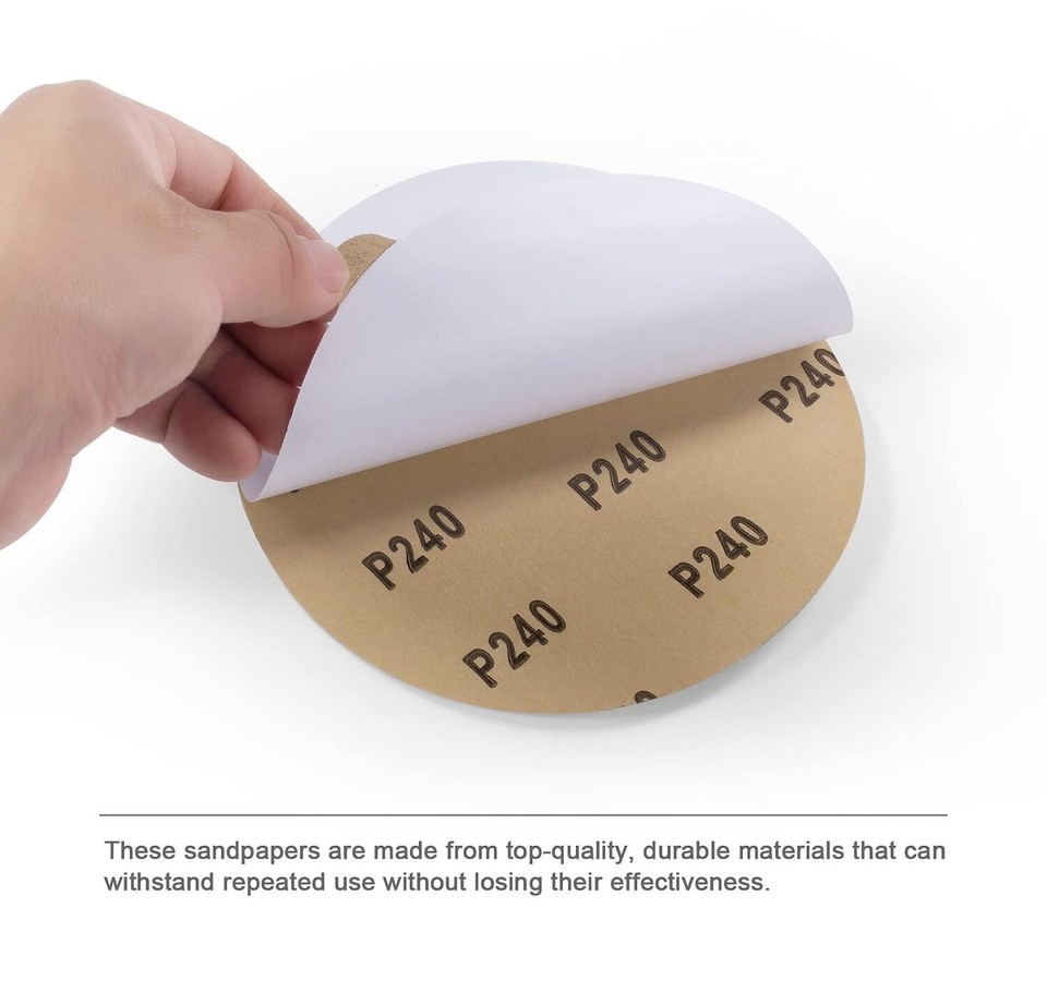 6 in PSA Sanding Disc Self Adhesive 40-800 Grit Sticky Back DA Sander ...