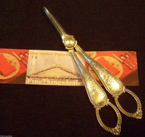 LARGE SHEFFIELD FANCY STYLE TRADITIONAL SILVER GRAPE SHEARS our ...