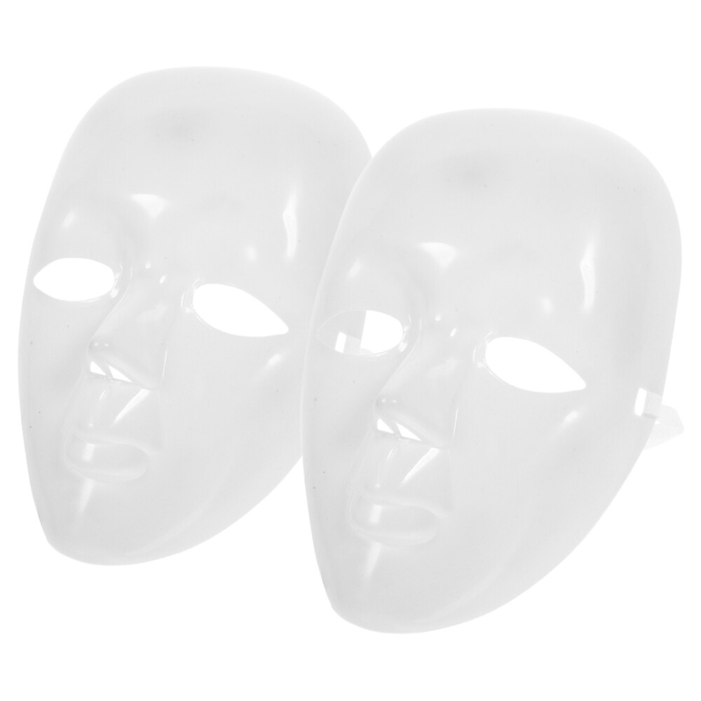 Plain White Masks No Mouth Plain Black/White Eye Masks Masquerade Face