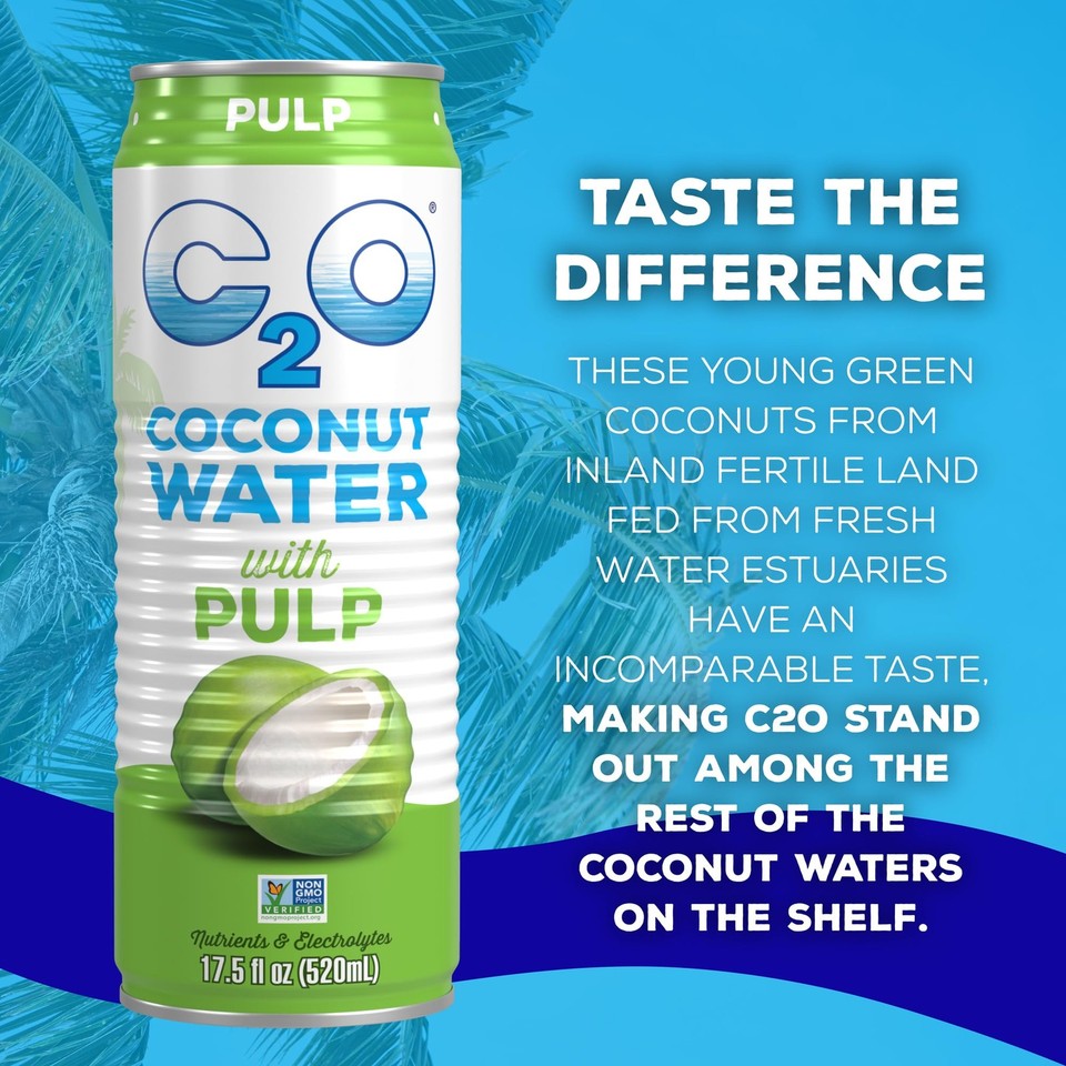 C2O Pure Coconut Water with Pulp | Plant Based | Non-GMO | No Added Sugar | | eBay