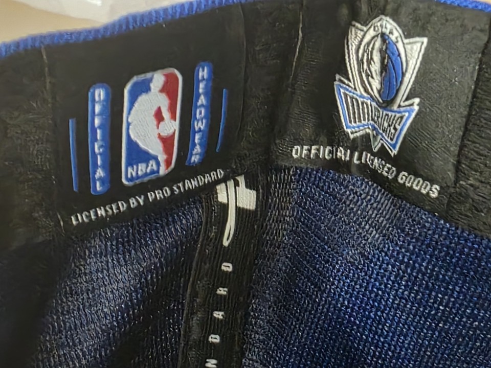 Dallas Mavericks NBA Pro Standard Metallic Logo Leather Brim Blue Cap ...