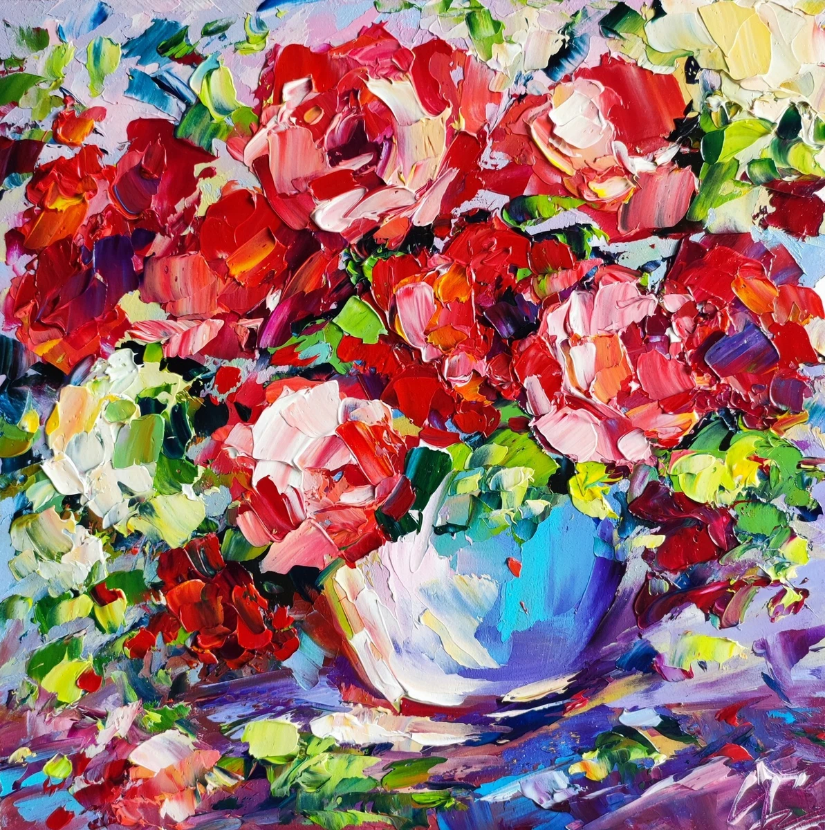 Beautiful Red Flower Painting