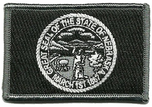 Hook Fastener Compatible Patch State of Nebraska BLK WHT 3x2" | eBay