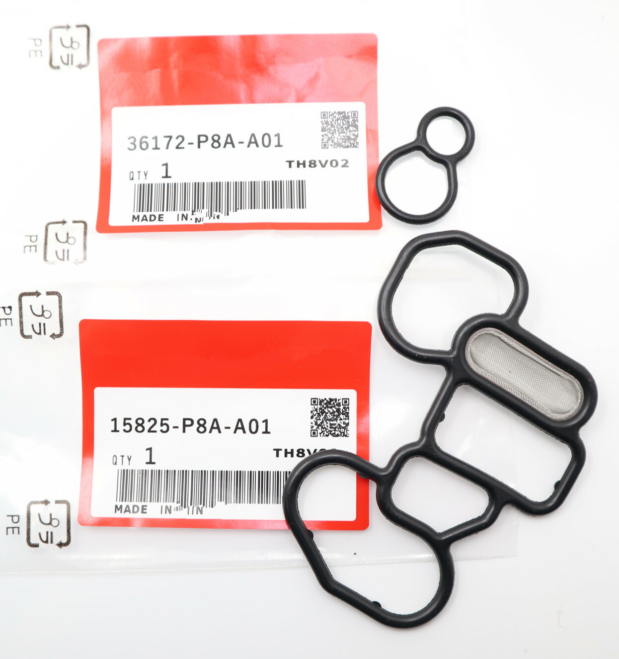Engine VTEC Spool Valve Solenoid Gasket 15825-P8A-A01 & 36172-P8A-A01 ...